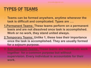 Unit - III Team Dynamics | PPTX