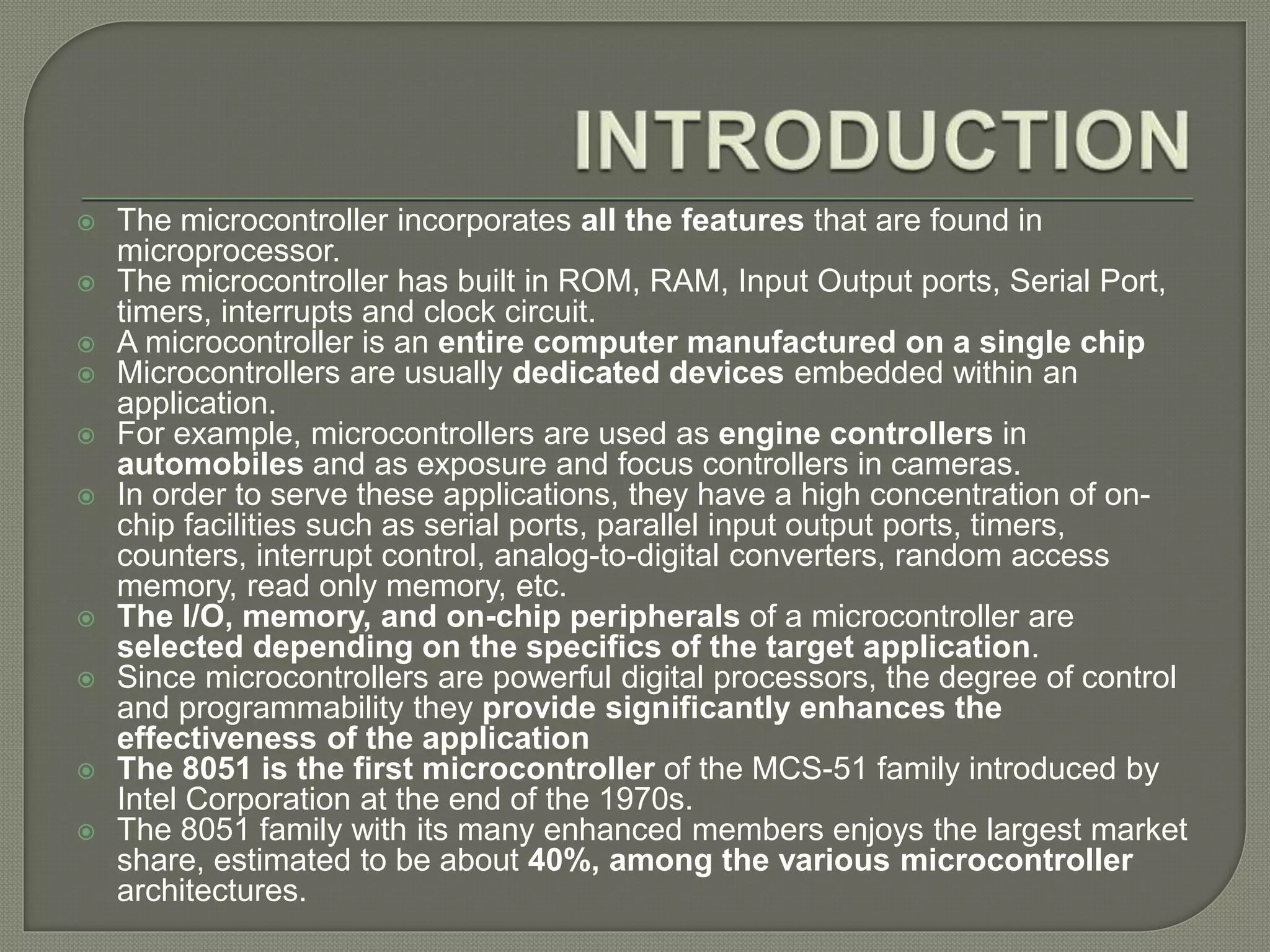 Sybsc It Sem Iv Embedded Systems Unit Iii The 8051 Microcontrollers Pptx Computer