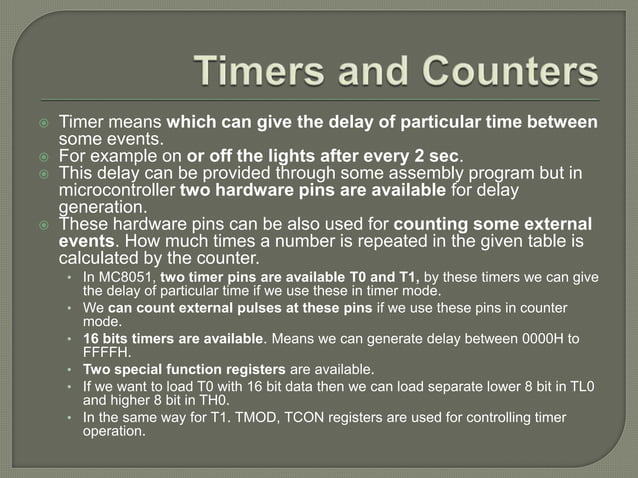 SYBSC IT SEM IV EMBEDDED SYSTEMS UNIT III The 8051 Microcontrollers | PPT