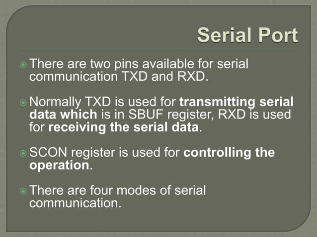SYBSC IT SEM IV EMBEDDED SYSTEMS UNIT III The 8051 Microcontrollers | PPT