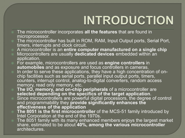 Sybsc It Sem Iv Embedded Systems Unit Iii The 8051 Microcontrollers Ppt