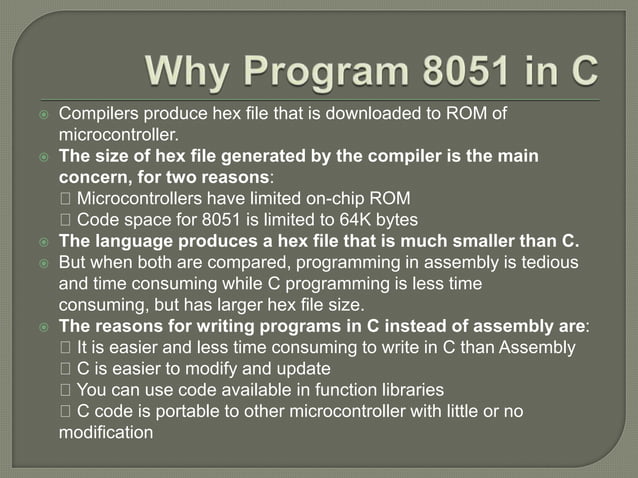 SYBSC IT SEM IV EMBEDDED SYSTEMS UNIT III The 8051 Microcontrollers | PPT