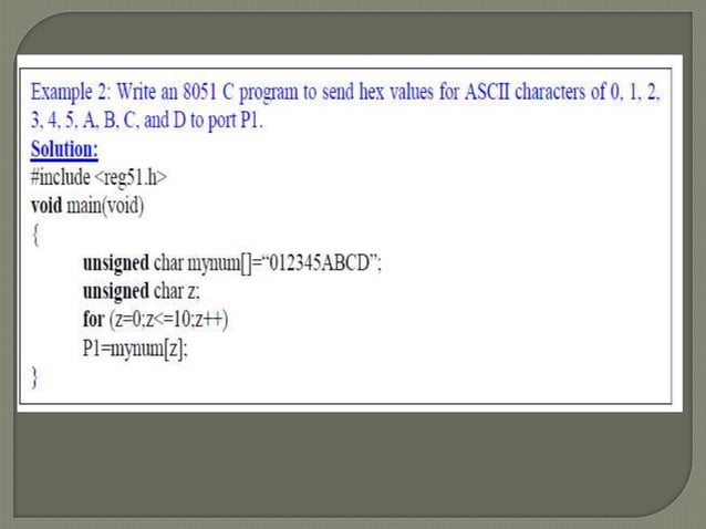 SYBSC IT SEM IV EMBEDDED SYSTEMS UNIT III The 8051 Microcontrollers | PPT