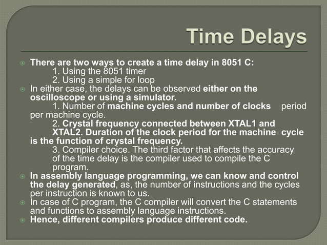 SYBSC IT SEM IV EMBEDDED SYSTEMS UNIT III The 8051 Microcontrollers | PPT
