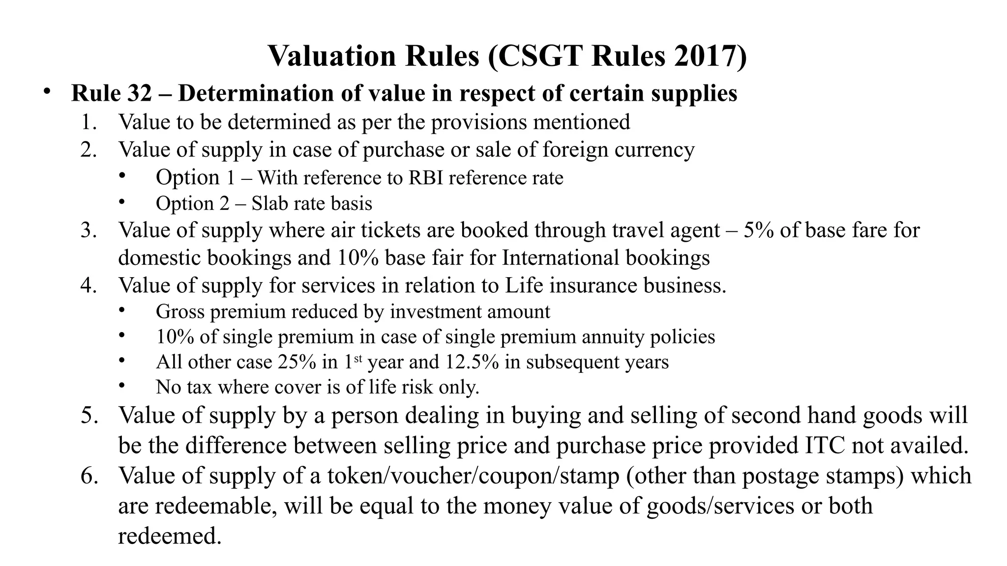 Presentation on Value of Supply under GST | PPT
