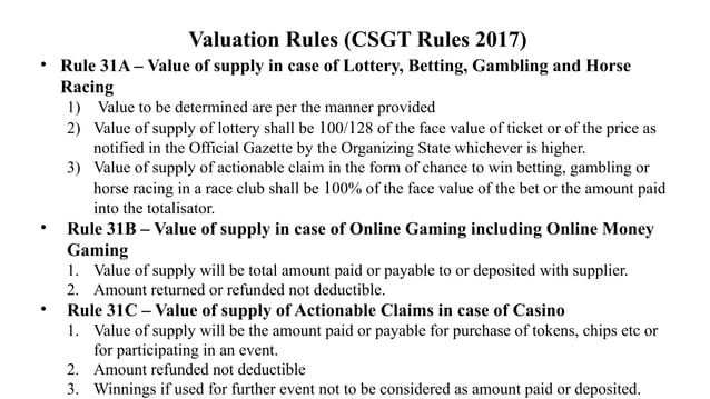 Presentation on Value of Supply under GST | PPT