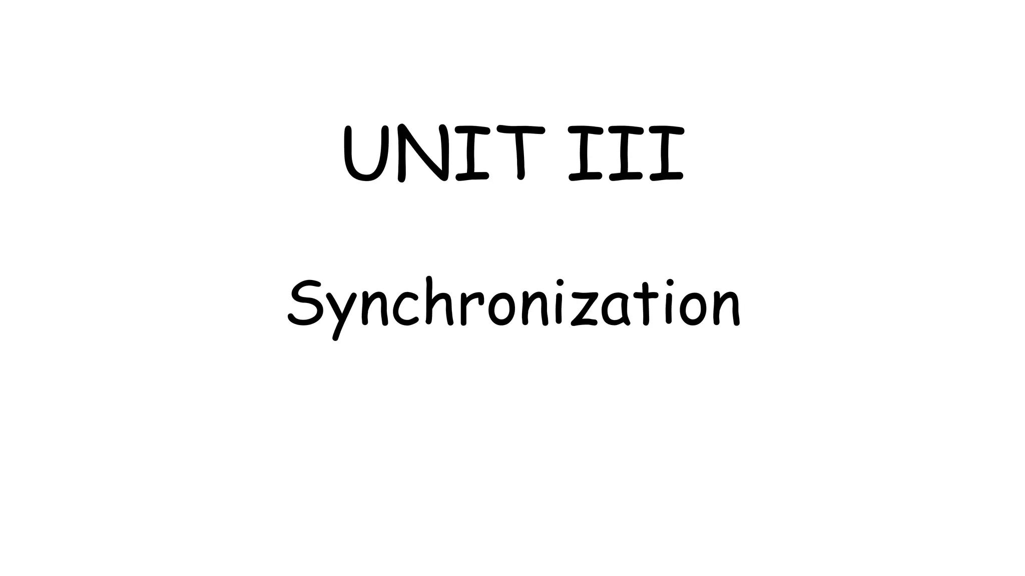 Unit iii-Synchronization | PPT