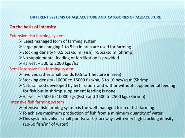 Unit_III_Aquaculture_Systems_methods_and_types.ppt | Agriculture ...