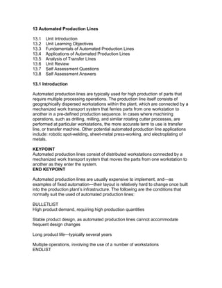 Automated Production Lines | PDF