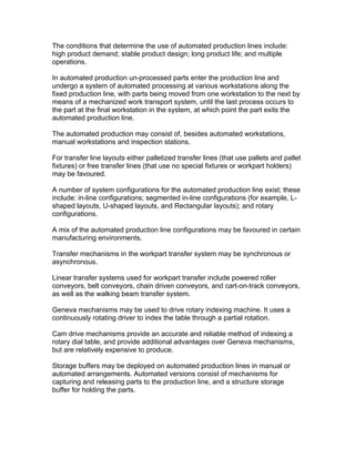 Automated Production Lines | PDF