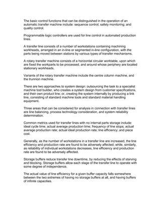 Automated Production Lines | PDF