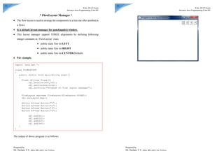 B.Sc. III(VI Sem) Advance Java Unit3: AWT & Event Handling | PDF