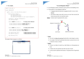 B.Sc. III(VI Sem) Advance Java Unit3: AWT & Event Handling | PDF