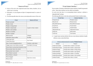 B.Sc. III(VI Sem) Advance Java Unit3: AWT & Event Handling | PDF