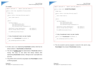 B.Sc. III(VI Sem) Advance Java Unit3: AWT & Event Handling | PDF