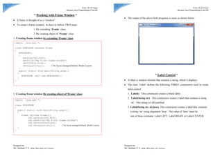 B.Sc. III(VI Sem) Advance Java Unit3: AWT & Event Handling | PDF