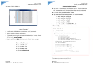 B.Sc. III(VI Sem) Advance Java Unit3: AWT & Event Handling | PDF