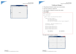 B.Sc. III(VI Sem) Advance Java Unit3: AWT & Event Handling | PDF