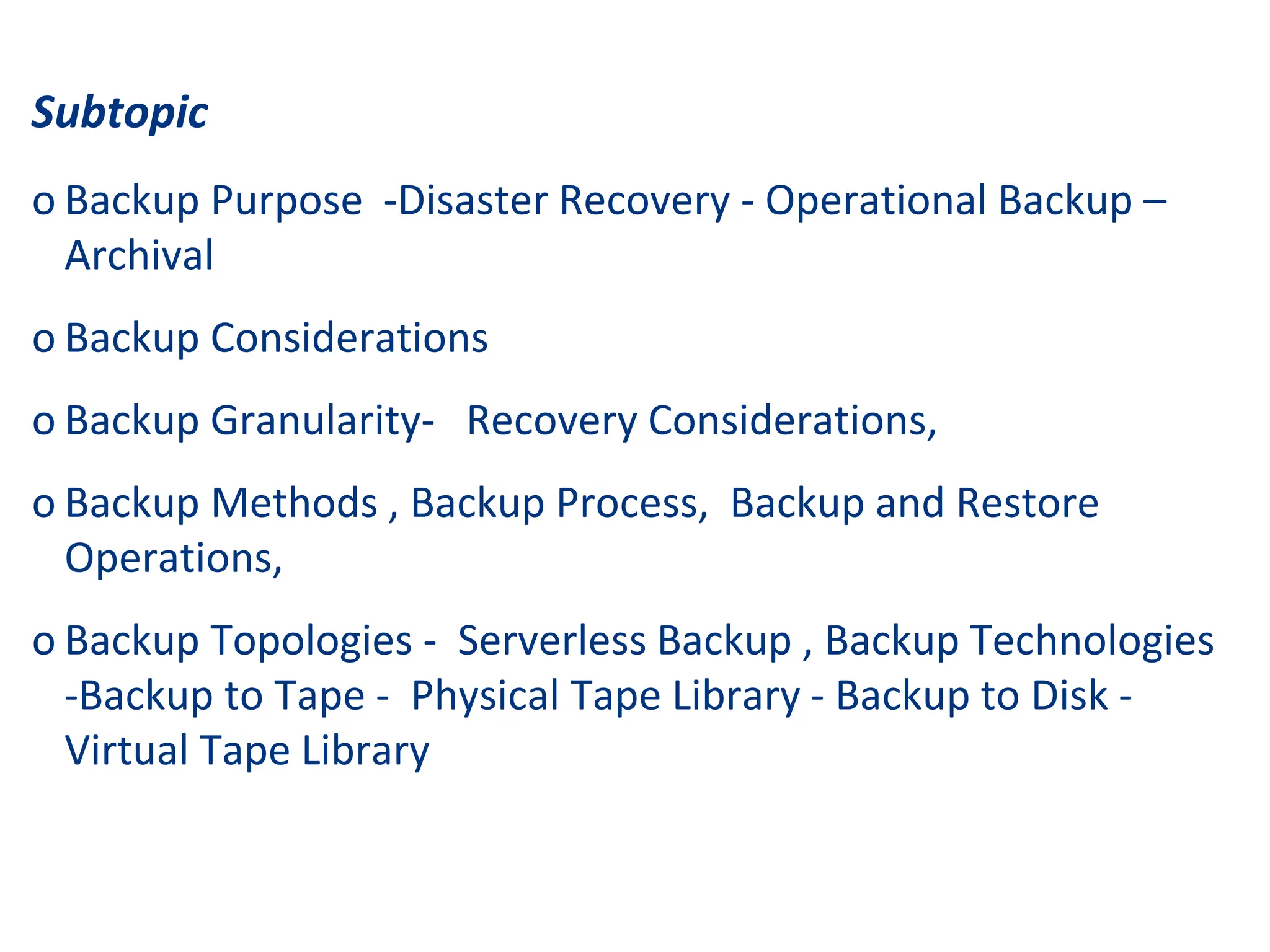 Fundamentals of storage Unit III Backup and Recovery.ppt