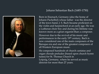 Unit iii baroque period bach and handel | PPTX