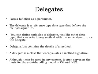 PROGRAMMING USING C#.NET SARASWATHI RAMALINGAM | PPT