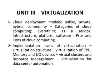 Unit iii virtualitation | PPT
