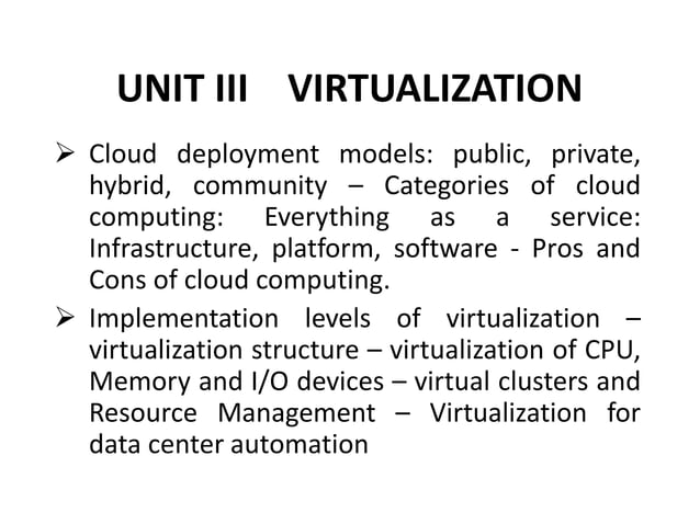 Unit iii virtualitation | PPT