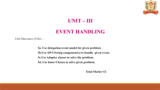 UNIT III Event Handling of the car j.pptx