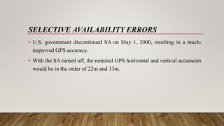 Unit III GPS Receivers and Errors | PDF