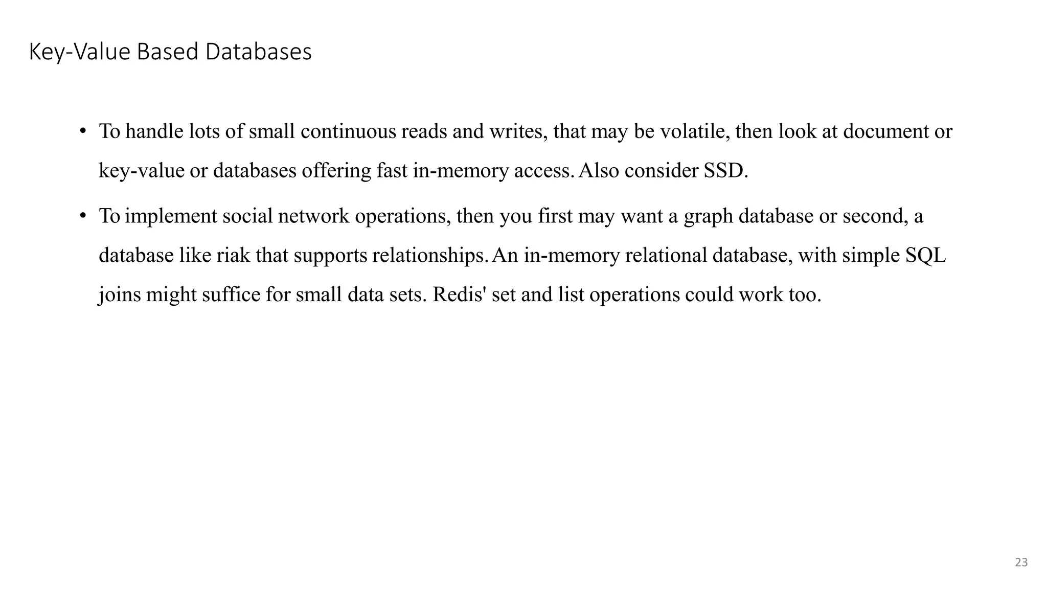 Unit III Key-Value Based Databases in nosql.pptx | Databases | Computer Software and Applications
