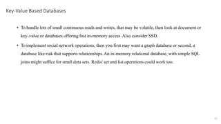 Unit III Key-Value Based Databases in nosql.pptx | Databases | Computer Software and Applications