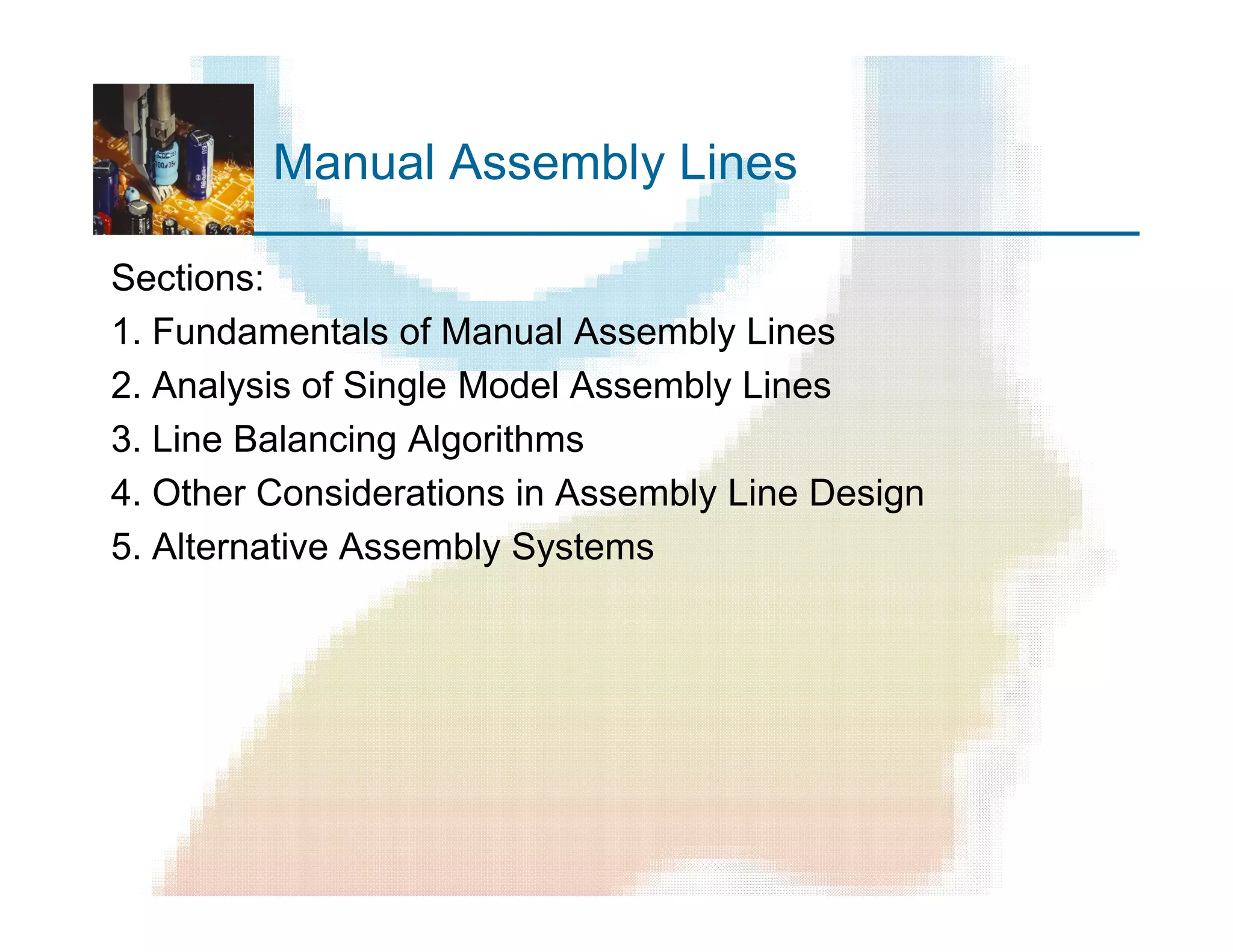 Manual Assembly Lines | PDF