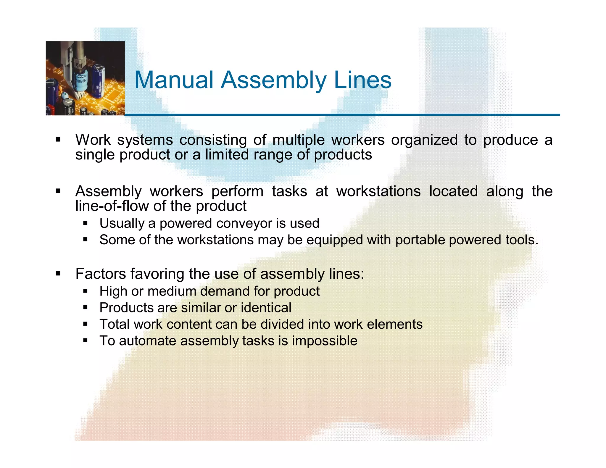 Manual Assembly Lines | PDF