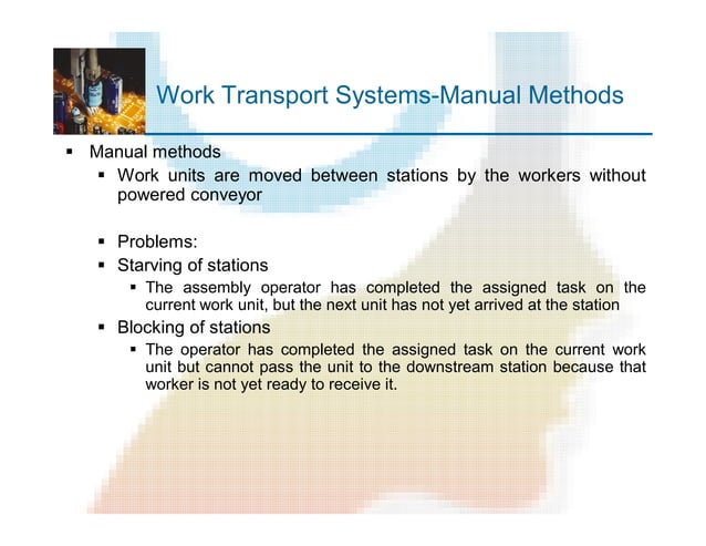 Manual Assembly Lines | PDF