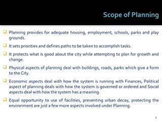 Meaning and Need of Urban Planning | PPT