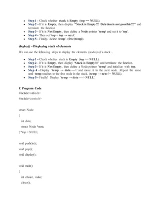 DSA- Unit III- STACK AND QUEUE | DOCX