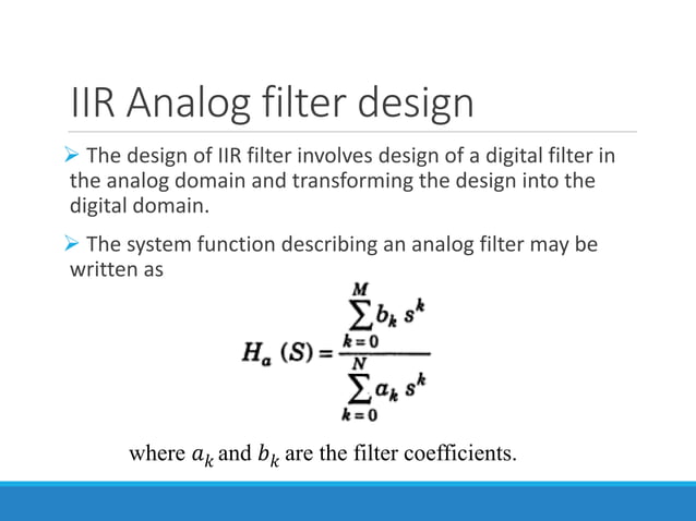 IIR filter | PPTX