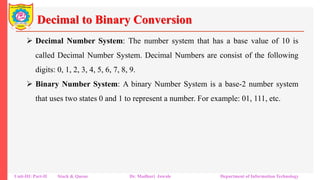 Stack Applications : Infix to postfix conversion, Evaluation of postfix ...