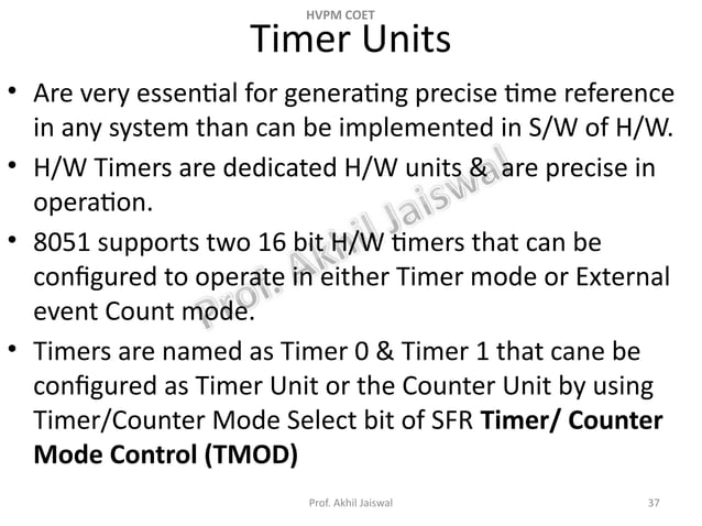 Unit Iii Pdf Format 8051 Micrcontroller Akhilpptx