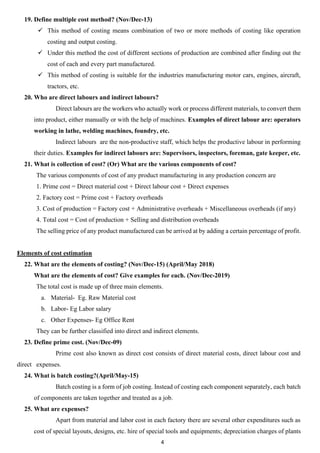 Unit – III: Introduction to Cost Estimation | PDF