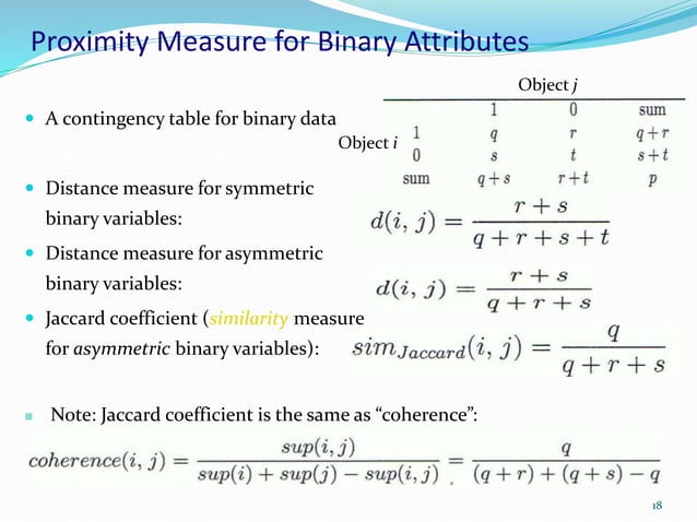 Data mining Measuring similarity and desimilarity | PPTX | Physics | Science