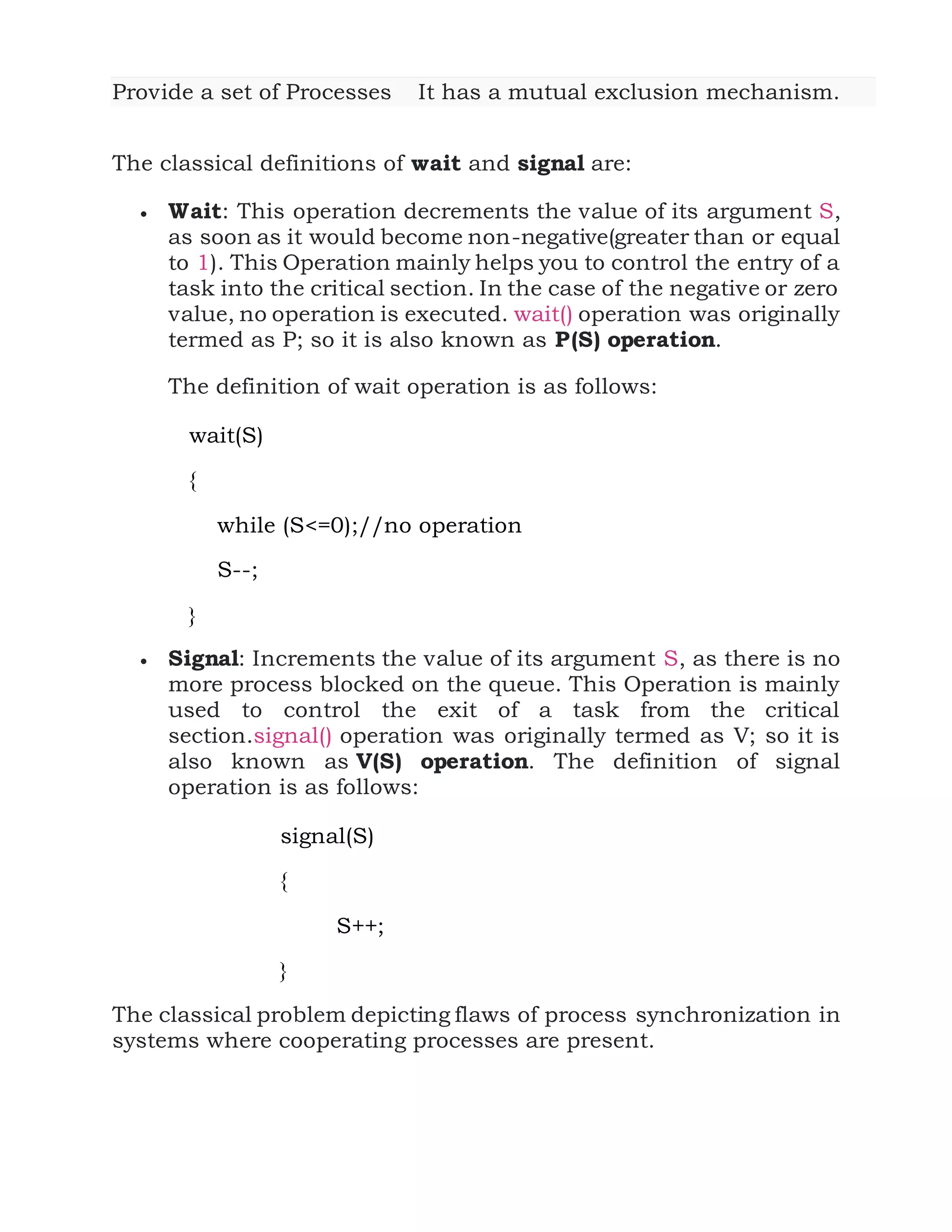Unit Iii Process Synchronization Docx