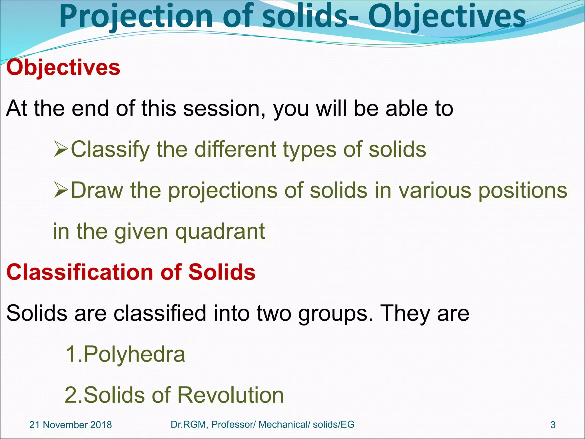 Unit iii projection of solids converted | PDF