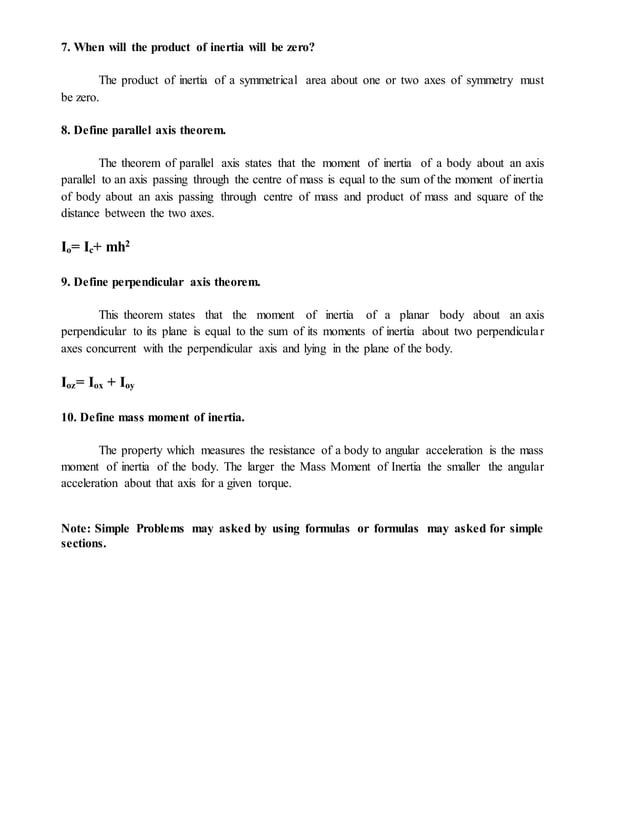 Unit iii properties of surfaces and solids | DOCX