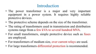 UNIT III PROTECTION OF TRANSFORMER OCTOBER 2 (2).ppt | Science