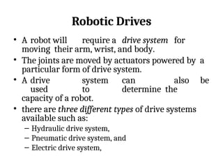 Robot Drive Systemunit III Robot Drive System.ppt