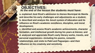 Scholastic Triumph of José Rizal at Ateneo and Sto. Thomas: Education ...
