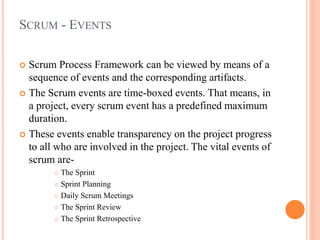 Unit III Scrum Events.pptx for Agile software | PPT