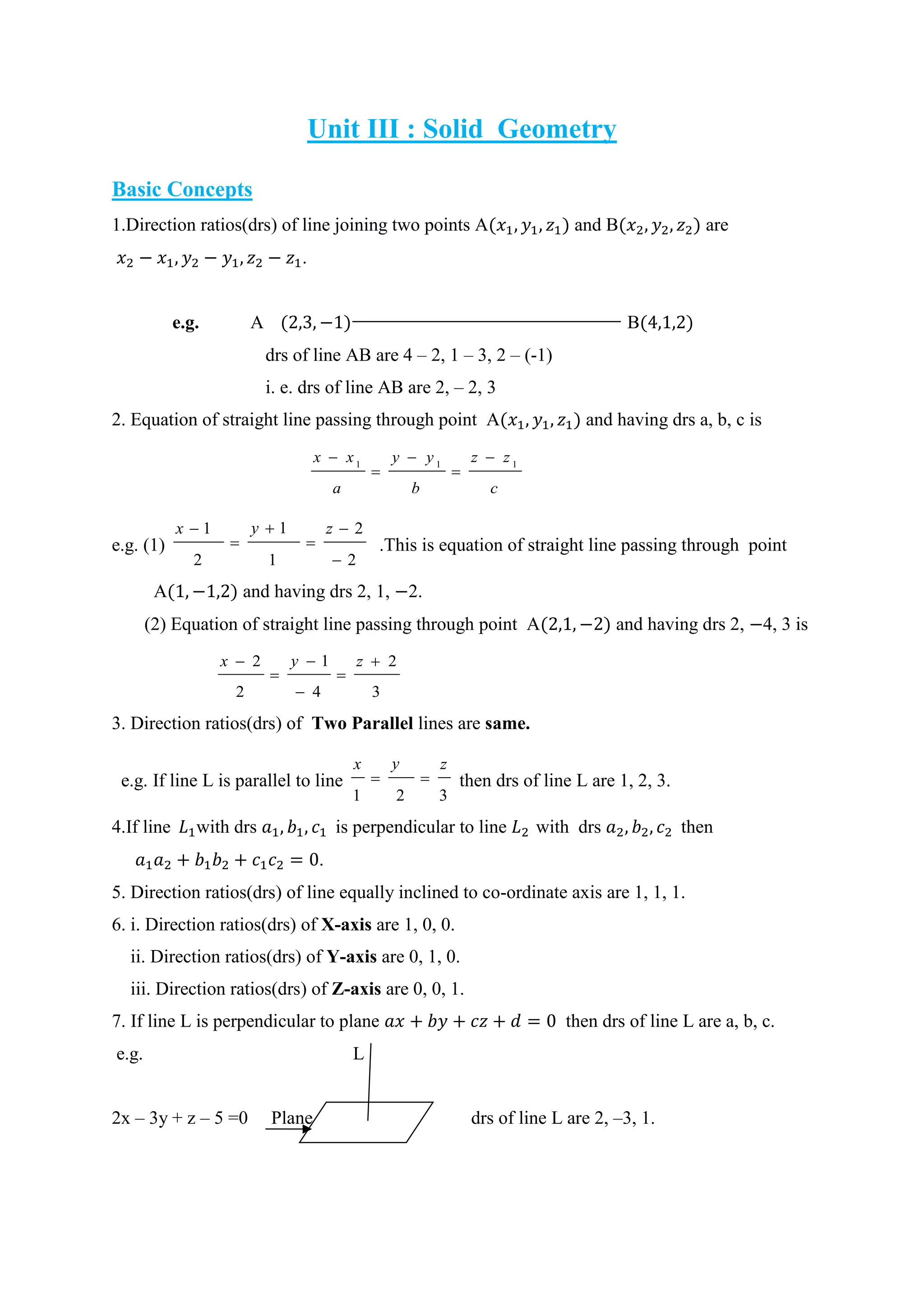 Unit iii solid geometry | PDF
