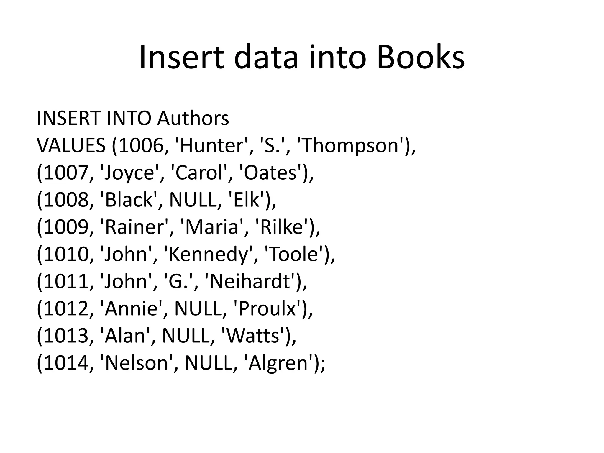 Unitiiisql Mysql Commands Basicpptx Usefull Ppt